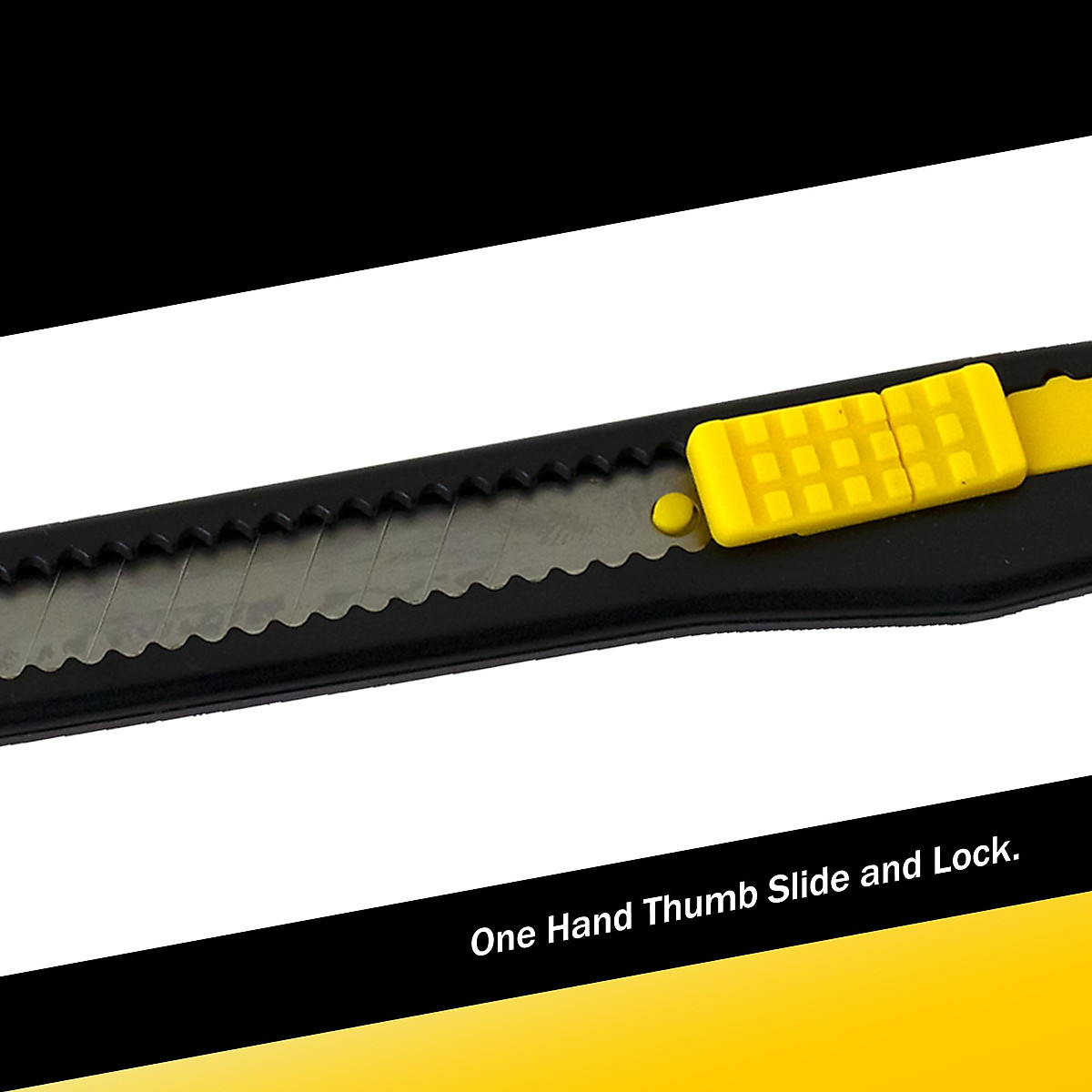 50 Bulk Small Safety Box Cutter Utility Knife Retractable Snap off Blade BLACK