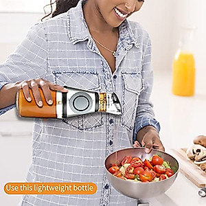 Oil dispenser bottle for kitchen,Olive Oil Dispenser,Superior Glass Oil and Vinegar Dispenser with Measuring,8.5 Oz Wide Opening Oil Dispenser Bottle for Kitchen, Cooking,BBQ,Salads,Baking Frying