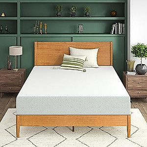 ZINUS 10 Inch Green Tea Memory Foam Mattress, King, Fiberglass Free, Patented Custom Contour Support, Sturdy Base Foam, CertiPUR-US Certified, Mattress in A Box, White