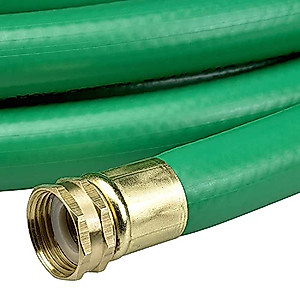 Underhill UltraMax Commercial Garden Water Hose 50 ft, Lightweight, Heavy-Duty, Flexible, Kink Free, Industrial, Non-Conductive, 800 psi, H10-050G, 1" x 50', Green