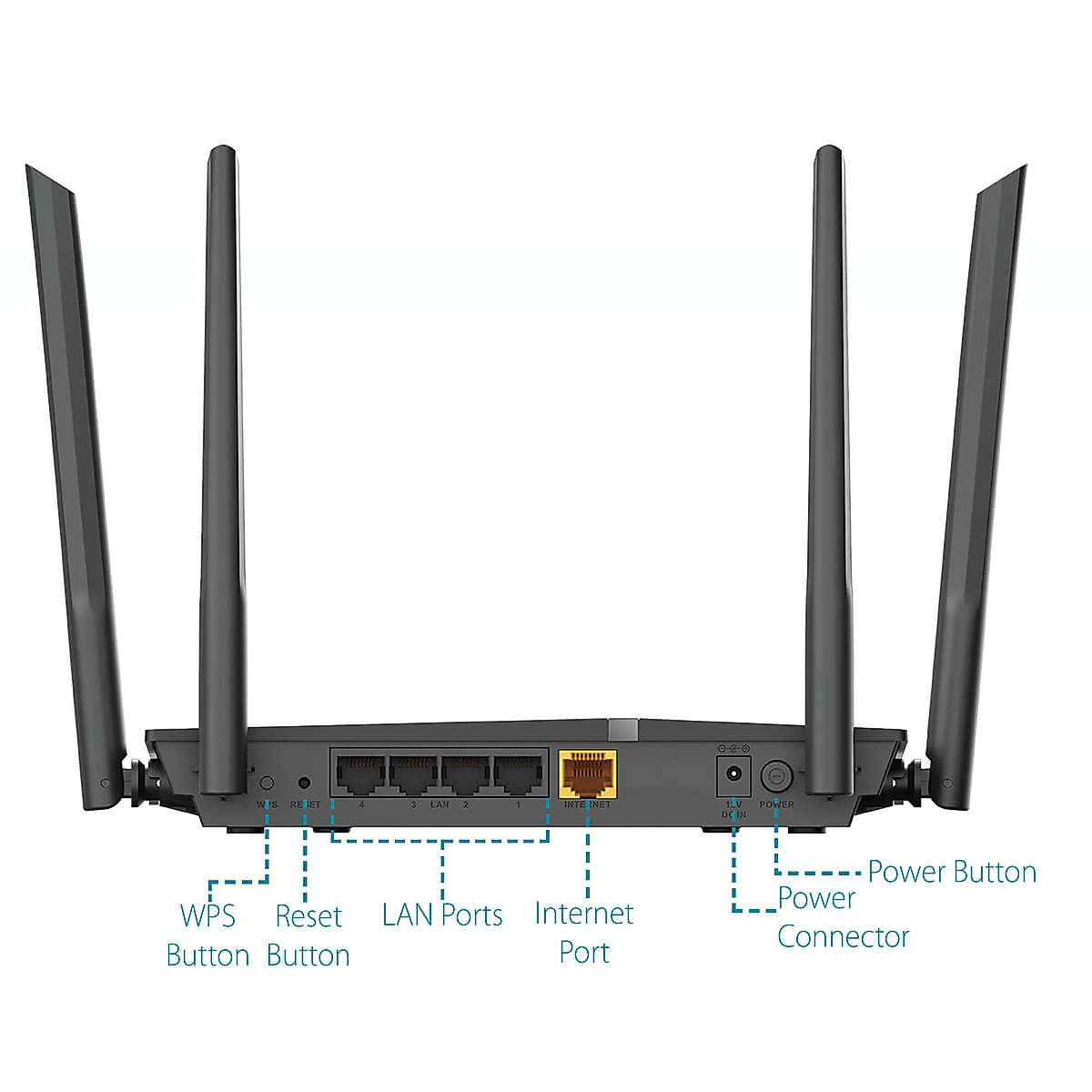 D-Link WiFi Router AC1200 High Power Gigabit Ethernet Dual Band Mesh Wireless Internet for Home Gaming Parental Control Wi-Fi (DIR-1260)
