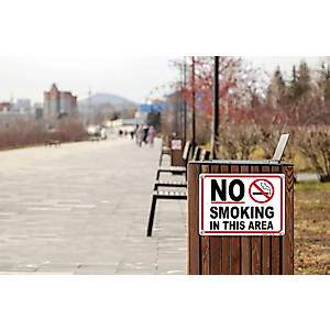 No Smoking Signs for Business No Vaping Sign 10"x14" Rust Free Aluminum UV Printed,4 pre-drilled Holes.Durable/Weatherproof (4-Pack)