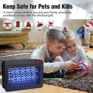 Hodiax Tap n Zap! 3800V Indoor Bug Zapper 360 Degree Mosquito Insect Killer for Moth, Wasp, Fly Use in Bedroom, Kitchen, Office, Restaurant