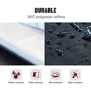 Tnfeeon Outdoor Swing Canopy Replacement Porch Top Cover for Patio Yard Seat Swing Glider Protector for Garden Poolside Balcony Backyard 74.80 X 51.97 X 5.91 Inch (Only Cover)(Black)