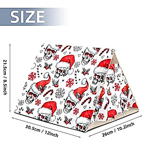 enheng Small Pet Hideout Santa Skull Christmas Hamster House Guinea Pig Playhouse for Dwarf Rabbits Hedgehogs Chinchillas