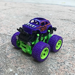 JAFATOY 2 Pack Monster Trucks Toys for Boys, Pull Back Cars Monster Toy Trucks for Toddlers Toy Cars for 1-12 Years Old Boys Girls Great Car Toy Gift for Kids