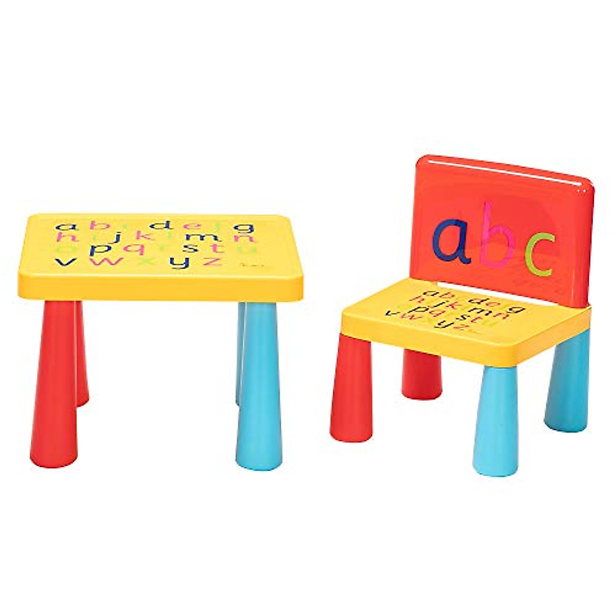 Ochine Kids Table and Chair Set Kids Study Table and Chair Set Detachable Toddler Table and Chair Set Plastic Children Activity Table for Reading, Drawing, Snack Time, Arts Crafts, Playroom, etc