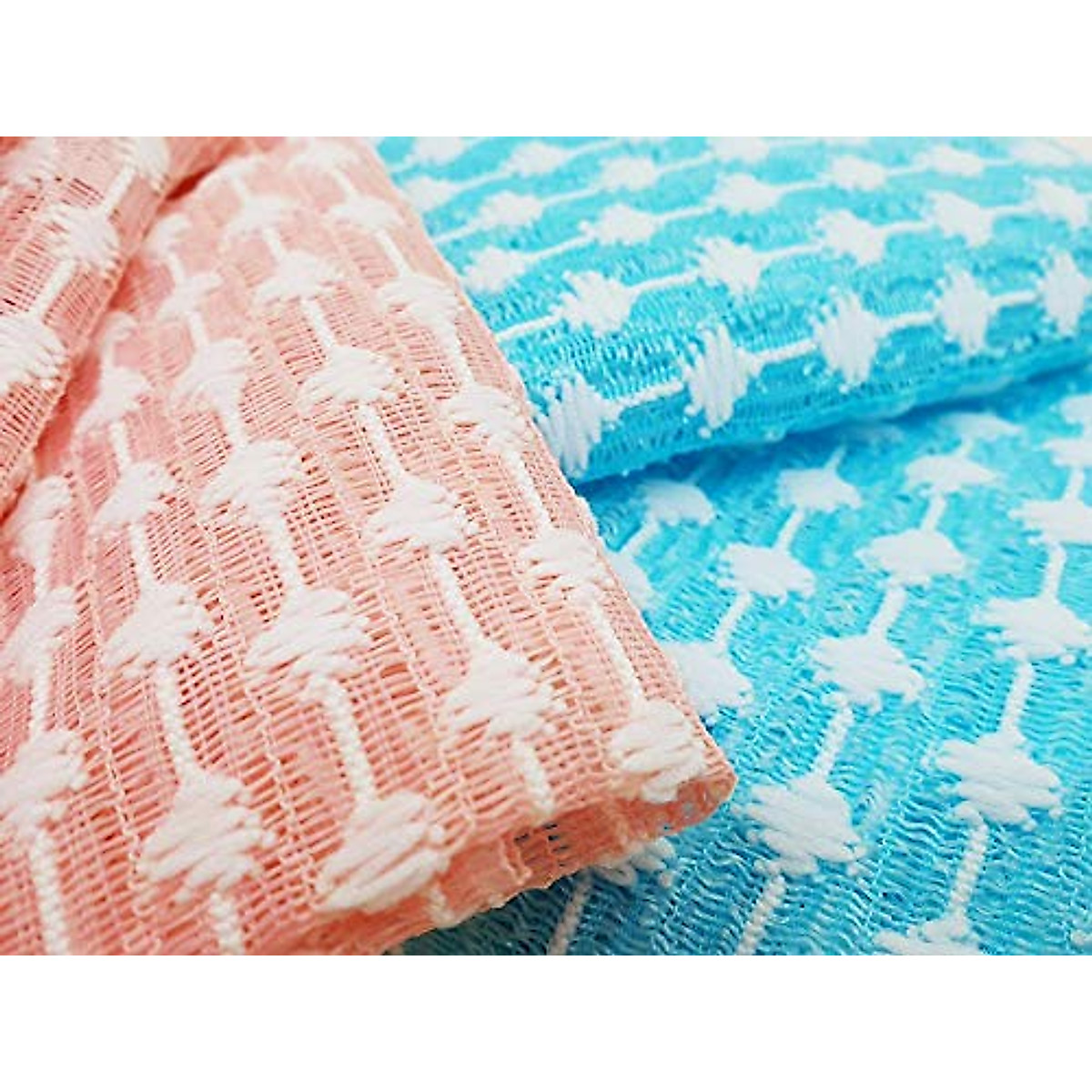 OliviaTree Exfoliating Bath Cloth/Towel, Extra Long (38") 2pcs, Washcloth for Body,