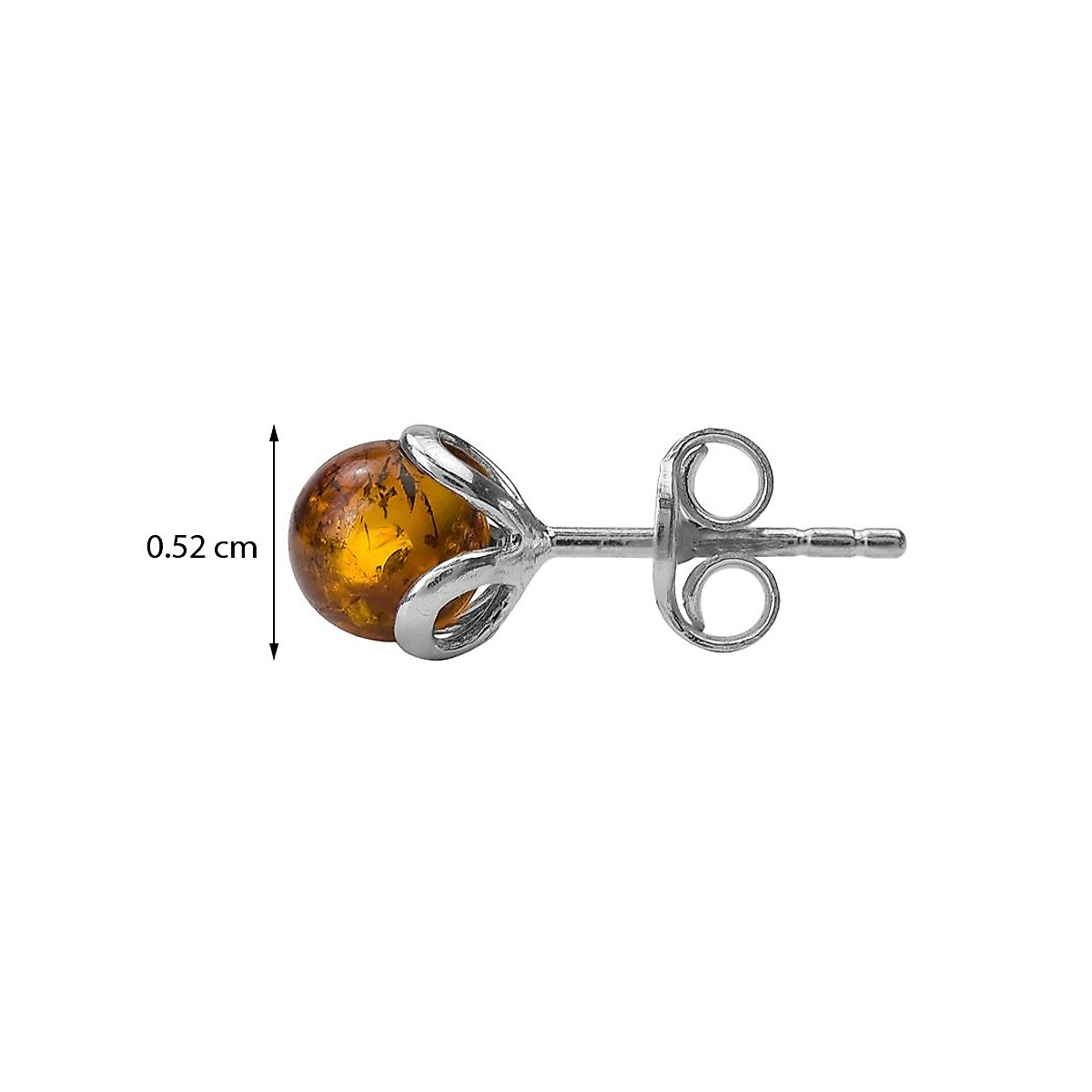 Ian and Valeri Co. Amber Sterling Silver Small Stud Earrings
