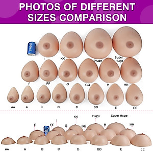 Vollence One Pair C Cup Silicone Breast Forms Fake Boobs Bra Pad Enhancers Crossdresser Prosthesis Mastectomy Transgender Cosplay