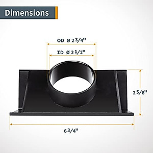 POWERTEC 71733 Full Size Router Bit Guard Kit with Router Table Dust Port | 2.5” ID x 6.5” Dust Collection Adapter
