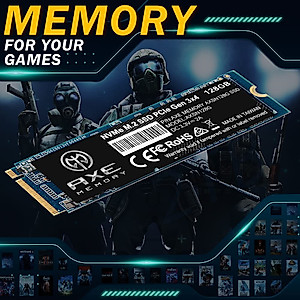 AXE MEMORY 128GB NVMe M.2 2280 PCIe Gen 3x4 Internal SSD Solid State Drive (SSD)
