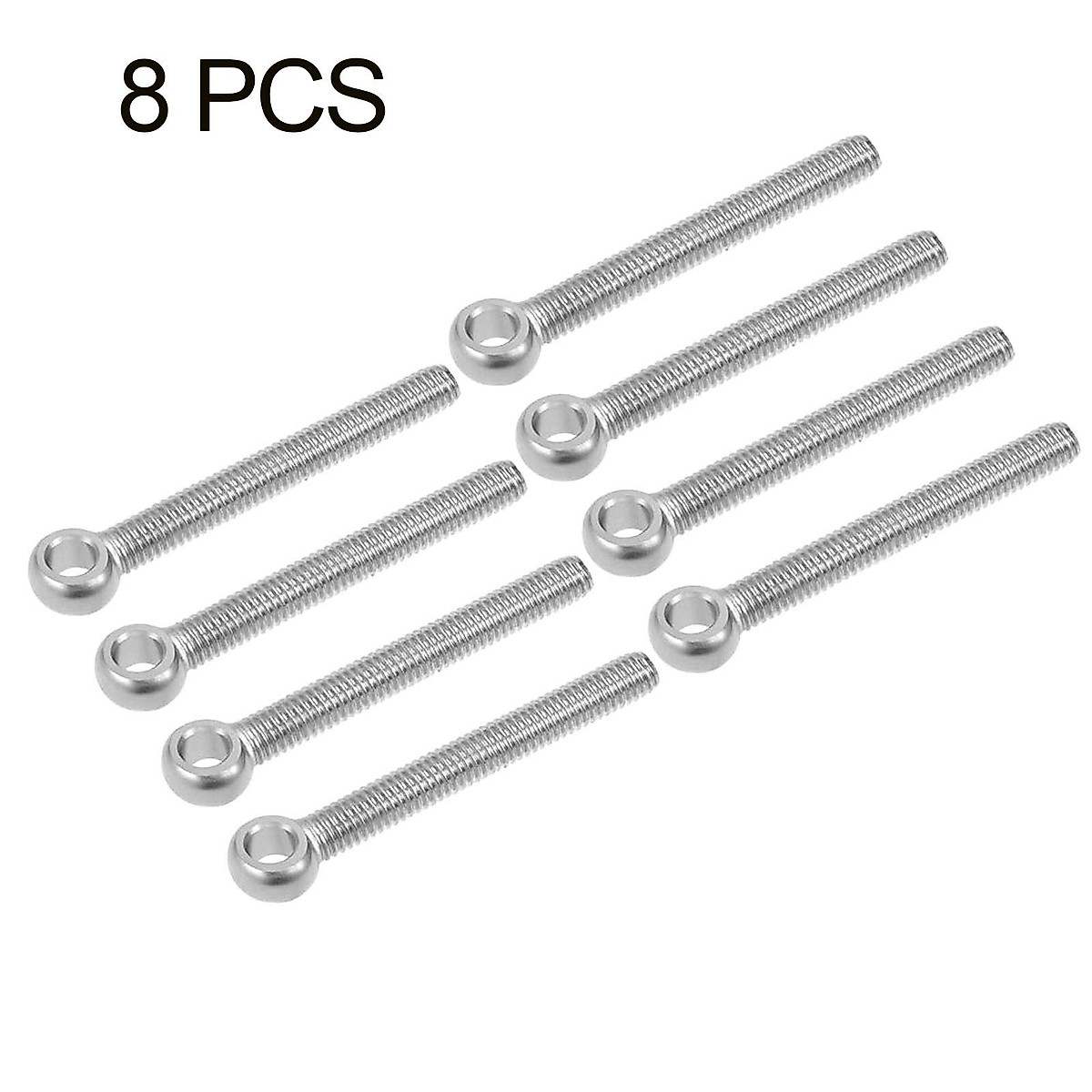 L-A M6 x 55mm Machinery Shoulder Swing Lifting Eye Bolt 304 Stainless Steel Metric Thread （8 PCS）