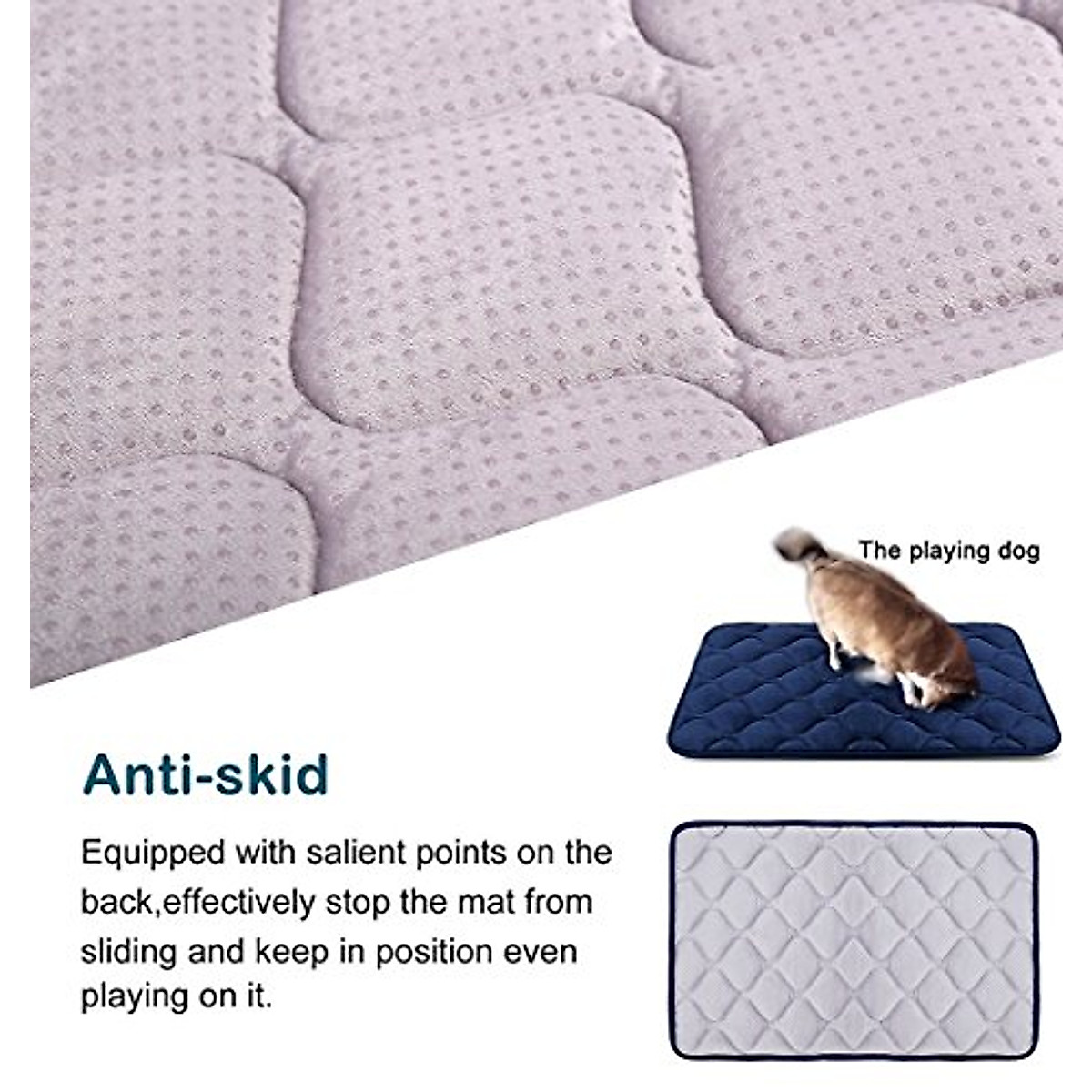 Large Dog Bed Crate Pad Mat Soft Washable Dog Beds 42 inch Kennel Pads Pet Beds Non Slip Cat Dog Sleeping Mattress