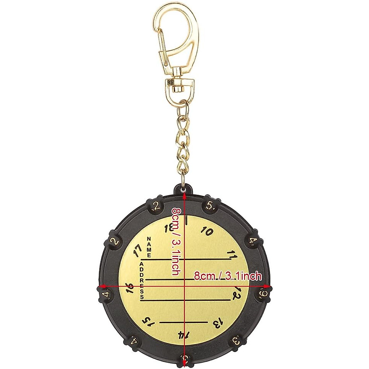 Golf Score Counter 18 Holes Tally Counter Hand Held Clicker Digit Counter Golf Numbers Clicker with Clip Keychain for Golf Accessory