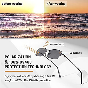 NOVIVON 5 Pack Reading Glasses for Men, Metal Blue Light Blocking Reading Sunglasses with Spring Hinges, Anti Eye Strain Eyeglasses (Gunmetal*3, Gunmetal Sunreaders*2, 1.0)