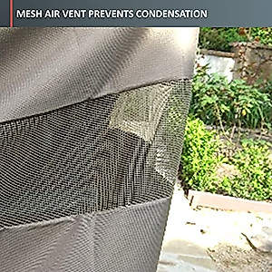 Premium Tight Weave Patio High Back Outdoor Chair Covers set of 4 with Adjustable Peel and Secure Fastener Strips Covers Furniture up to 42" H in Taupe