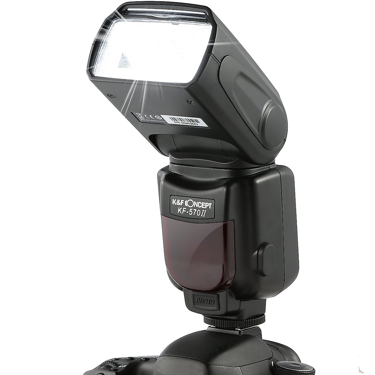 K&F Concept Camera Flash Speedlite with LCD Display, External Flash Speedlite Compatible with Canon Nikon Sony Olympus Pentax DSLR & Digital Cameras with Single-Contact Hot Shoe