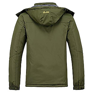 MOERDENG Men's Waterproof Ski Jacket Warm Winter Snow Coat Mountain Windbreaker Hooded Raincoat