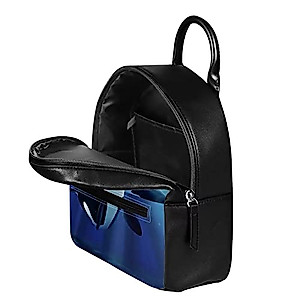 Showudesigns Killer Whale Backpack with Zipper and Adjustable Straps Mini Purse Shoulder Bags Casual Handbag Daypack Tote Bags for Travel Beach Cute Orca Blue