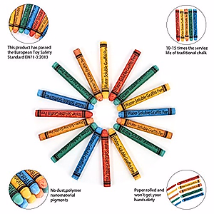 PHILODOGS Colored Chalk for Kids Mini Chalk Sets Dustless No-Dirt 10 Colors 20 Pcs