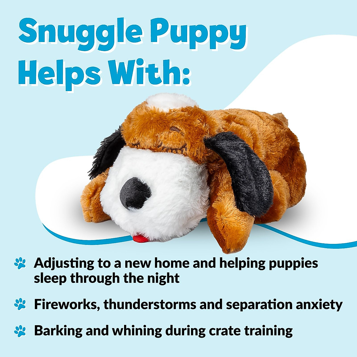 Original Snuggle Puppy Heartbeat Stuffed Dog Toys. Dog Plush for Anxiety Relief, Calming Aid, and Puppy Toy for Behavioral Training