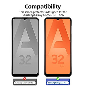 NEW'C [3 Pack] Designed for Samsung Galaxy A32 5G Screen Protector Tempered Glass, Case Friendly Ultra Resistant