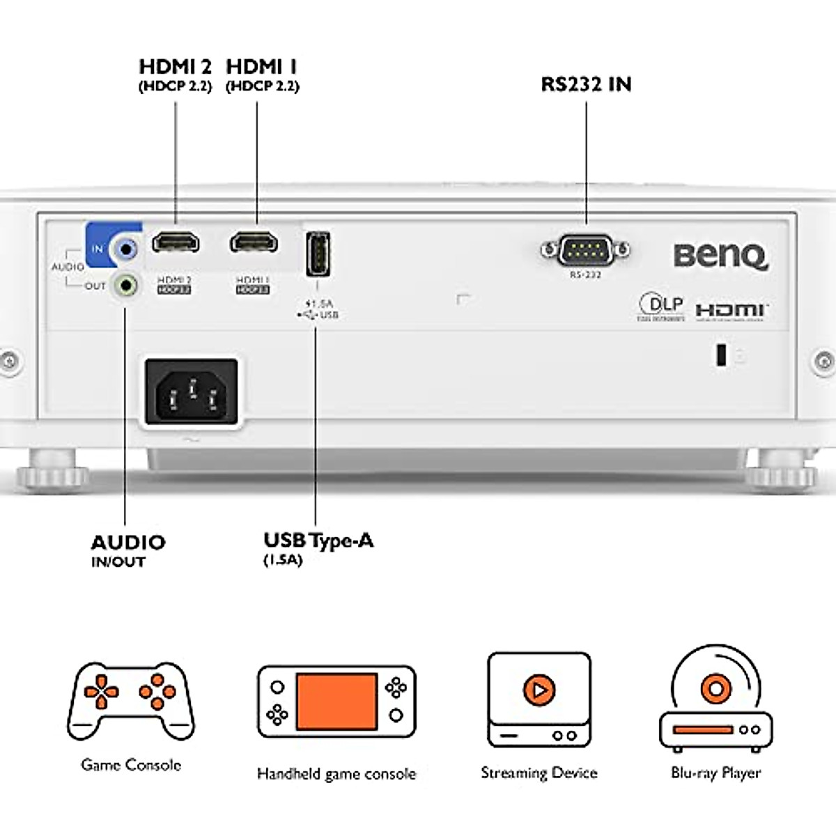 BenQ TH685P 1080p Gaming Projector - 4K HDR Support - 120hz Refresh Rate - 3500 ANSI Lumens - 8.3ms Low Latency - Enhanced Game Mode - 3 Year Industry Leading Warranty