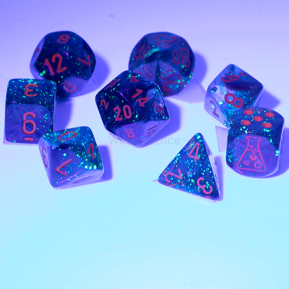 Chessex Lab Dice 4 Nebula CopperMatrix/ Orange Boxed Set