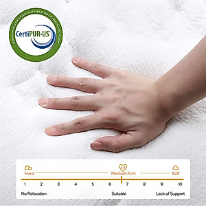 TXO Full Size Mattress, 10 Inch Medium Firm Hybrid Mattress with Individual Pocketed Springs and Gel Memory Foam, Enhance Edge Support, Motion Isolation, Pressure Relief, Full Mattress in a Box