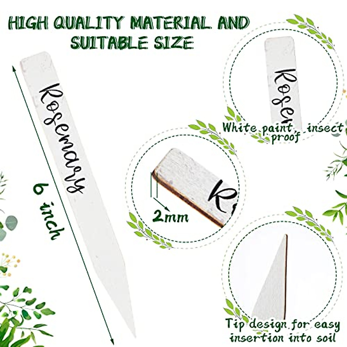 Herb Garden Stakes - Stylish Plant Markers for Gardens & Pots