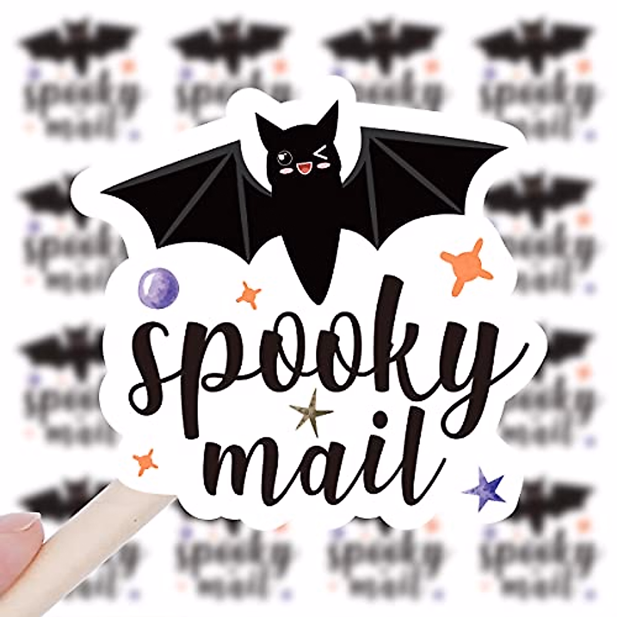 240 PCS Bat Spooky Mail Stickers,Funny Small Business Envelopes Stickers for Business Packages/Handmade Goods/Bags,Halloween Theme Small Shop Business Stickers for Envelopes Seals