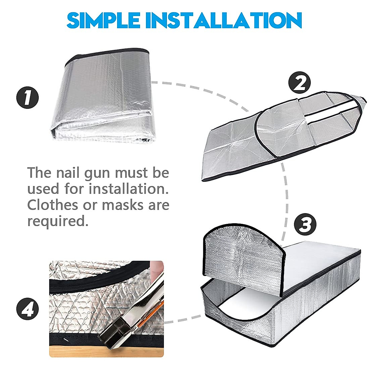 Attic Stairway Insulation Cover Energy Saving R-15.5 Class A Fireproof Attic Stairs Door Ladder Insulator Easy Installation Pull Down Tent with Zipper 25'' x 54''x 11''