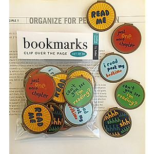 "Clip Over The Page" Readers Quote Bookmarks - Set of 30 - Wordy Quotes Bulk Bookmarks for Kids Girls Boys Teens. Perfect for Gifts - Student Incentives – Birthday Party Favors – Reading Incentives