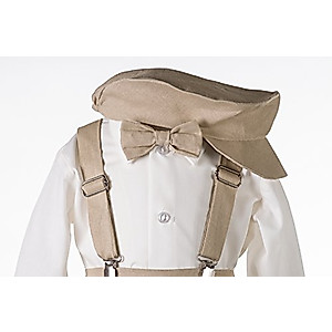 Tuxgear Boys Tan Linen Knickerbocker 5 Piece Set, Toddler 3