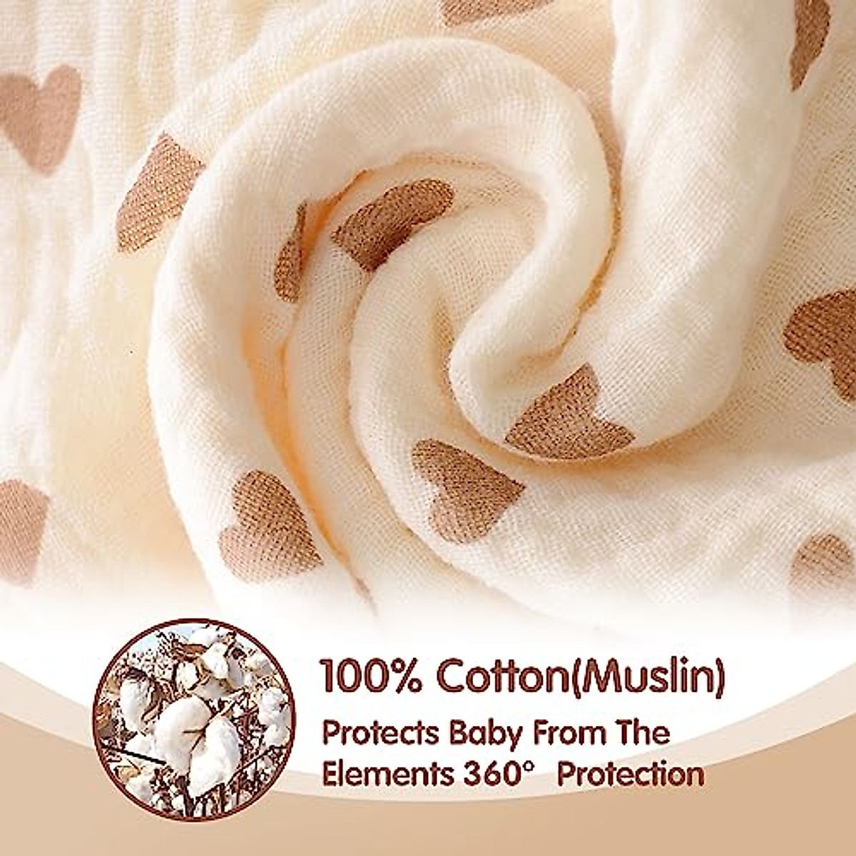 kmilro Muslin Swaddle Blankets 4 Pack Baby Swaddle Blankets for Unisex 40 x 40 inches Newborn Receiving Blanket Cotton Soft Breathable Muslin Baby Swaddles for Boys & Girls