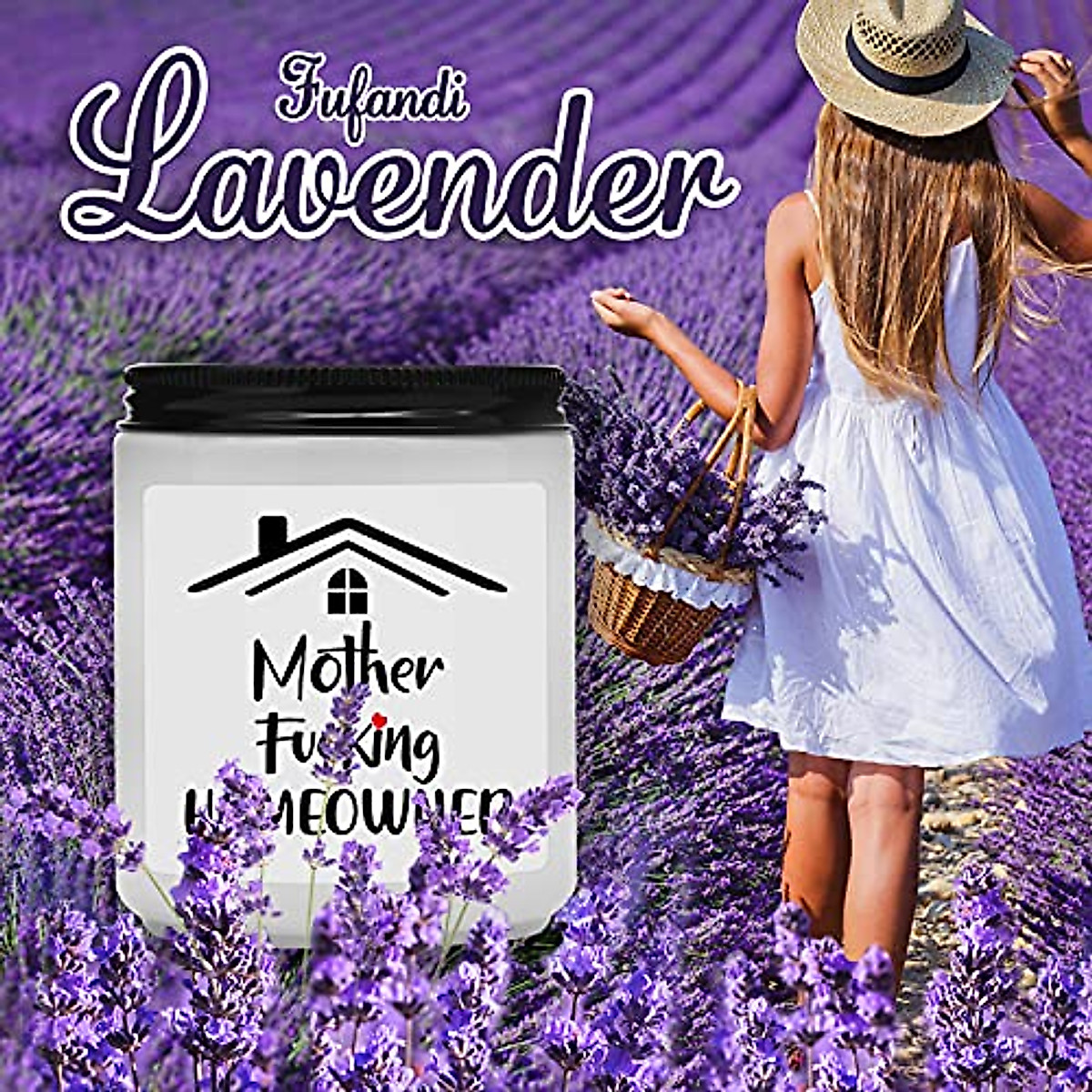 Fufandi Lavender Scented Candles with Keychain - Housewarming Gifts - House Warming Presents for New Home - Funny Housewarming Gifts for Women - Moving Gifts, New House Apartment Gifts