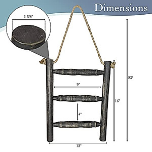 Farmhouse World Ladder Hand Towel Rack (Wall, Black)