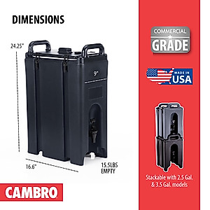 Cambro (500LCD110) 4-3/4 gal Beverage Carrier - Camtainer®, Black