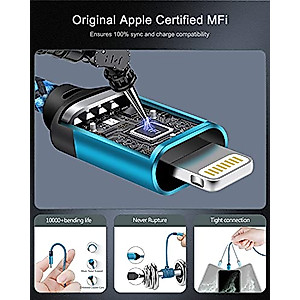 iPhone Car Charger Fast Charging for iPhone 14 13 12 Pro Max Mini SE 11Pro Max X 10 XR XS 8 Plus, 30W Dual Port Cigarette Lighter Adapter + Braided Apple Lightning Cable i Phone Charger Cord Wire 6FT