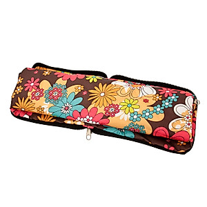 Fab Girl Tote Bags Karen Believed Silver Purple Floral 16 x 14 Polyester Fabric Handbag Tote Bags, 16x14 (221000235)