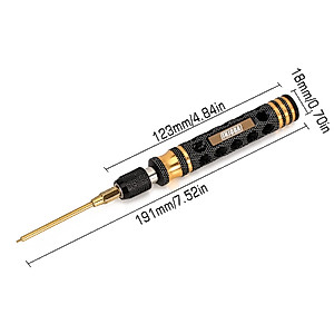 INJORA 8 in 1 RC Hex Screwdriver Nut Driver & Phillips Screwdriver Tool Set, 1/4" Drive Hex Bit Set, RC Car Tools Kit, Allen Wrenches For 1/18 1/24 RC Mini Crawler Car Axial SCX24 AX24 FMS FCX24 TRX4M