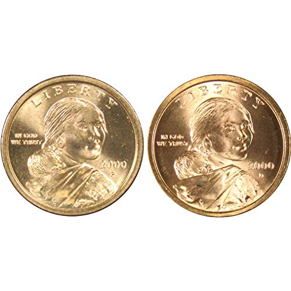 2000 P&D Sacagawea Native American Dollar 2 Coin Set BU Uncirculated $1