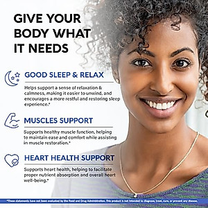 Magnesium Glycinate 500 mg - Chelated Supplement - 98% High Absorption - Support for Sleep, Muscle & Heart Health - Made in USA, Lab Tested & Non-GMO - 120 Capsules