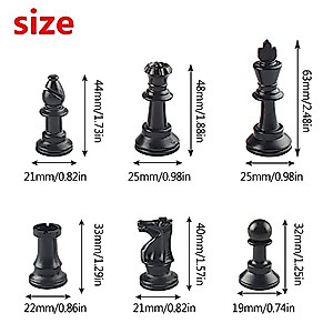Andux Chess Game Set Chess Pieces and Rollable Board QPXQ-01 (Brown,35x35cm)
