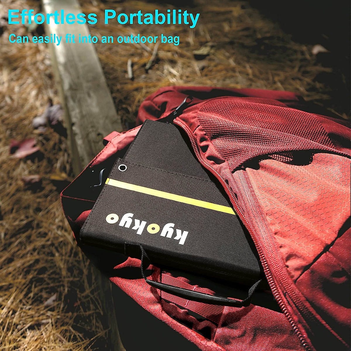 Portable Solar Panel 60w, 5v USB & 18v Dc, KYOKYO, Solar Panel Kit, Outdoor Solar Panel Charger ...