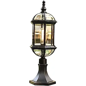 Outdoor Post Light Exterior Pillar Light Column Headlight - with Fitter Base Outdoor Waterproof Lamp Villa Door Garden Hotel Park Lawn Pedestal Light for Outdoor Garden Post Pole Mount