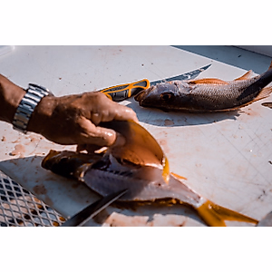 Smith’s 51061 6” Boning Fillet Knife - 400 Series Stainless Steel Blade - Non-Slip Soft Grip Handle - Protective Sheath - Curved Fillet Knife - Deboning & Game Processing - Fishing & Hunting Knife