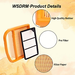 WSDRM TS410 TS420 Air Filter Pre Cleaner for TS410 TS420 TS410Z TS420Z TS480 TS500i Concrete Cut Off Saw Cutquik Saws Chop Saw 4238 140 4402, 4238 141 0300, 4238-140-1800, 3 pcs