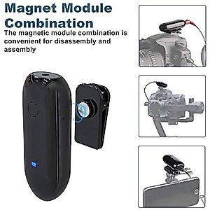 LESNGO 318C Wireless Lavalier Microphone, 20 UHF Channel Wireless Lapel Microphone XLR Lav Mic Compatible with iPhone Smartphone Camera Microphone for Streaming YouTube Interview Vlog (Black)